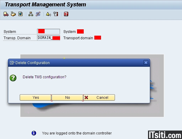 Delete SAP TMS Configuration